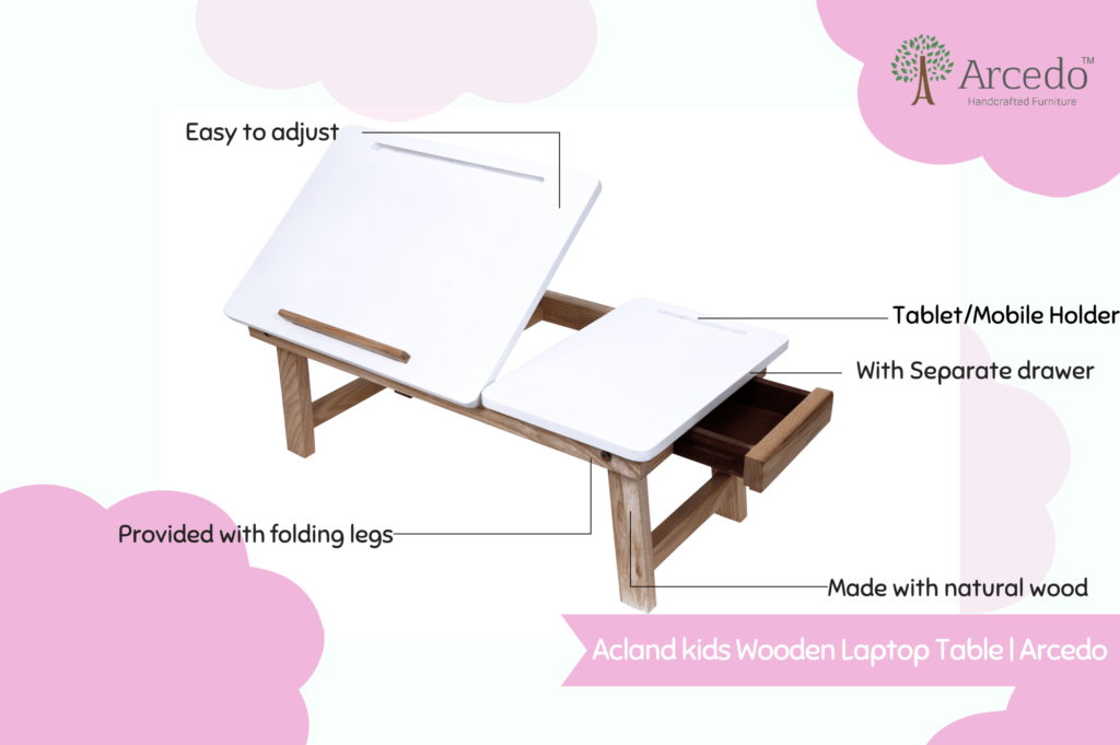 Acland Kids wooden laptop table - Arcedokids